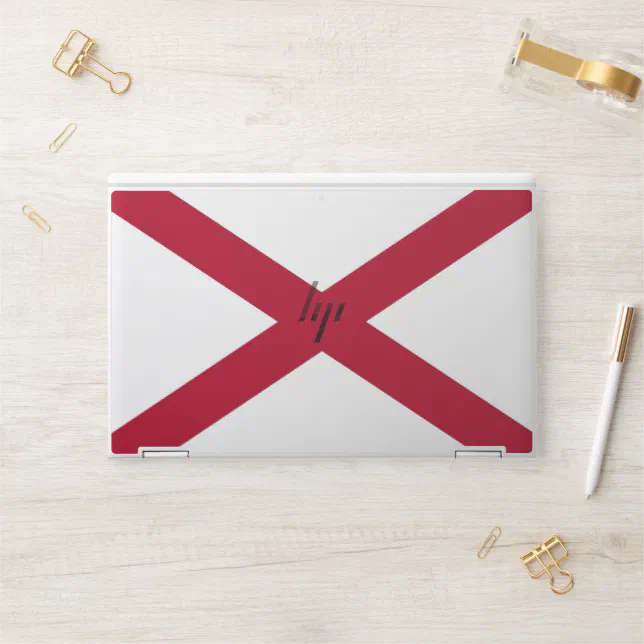 HP laptop skin with flag of Alabama, USA | Zazzle