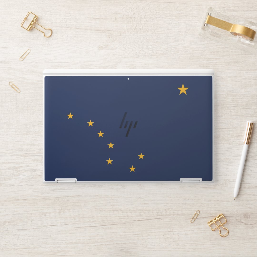 HP laptop skin with flag of Alaska, USA | Zazzle