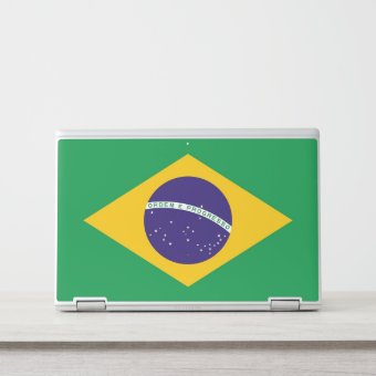 HP laptop skin with flag of Brazil | Zazzle
