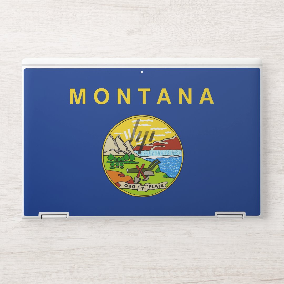 HP laptop skin with flag of Montana, USA | Zazzle
