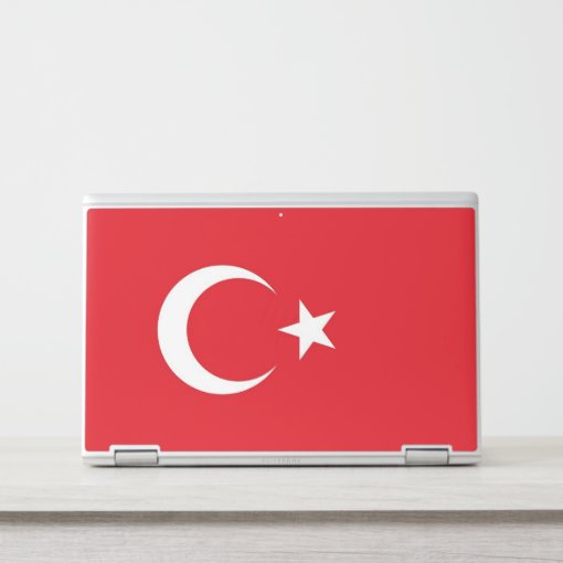 HP laptop skin with flag of Turkey | Zazzle