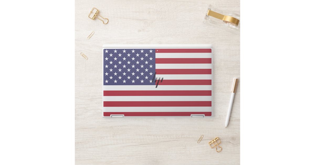 HP laptop skin with flag of USA | Zazzle