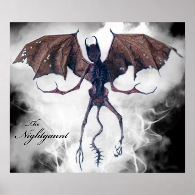 HPL's Nightgaunt Poster | Zazzle