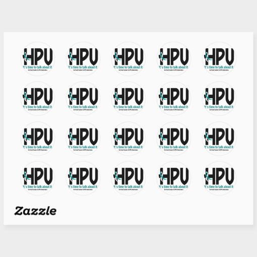 HPV Awareness 1 Classic Round Sticker | Zazzle