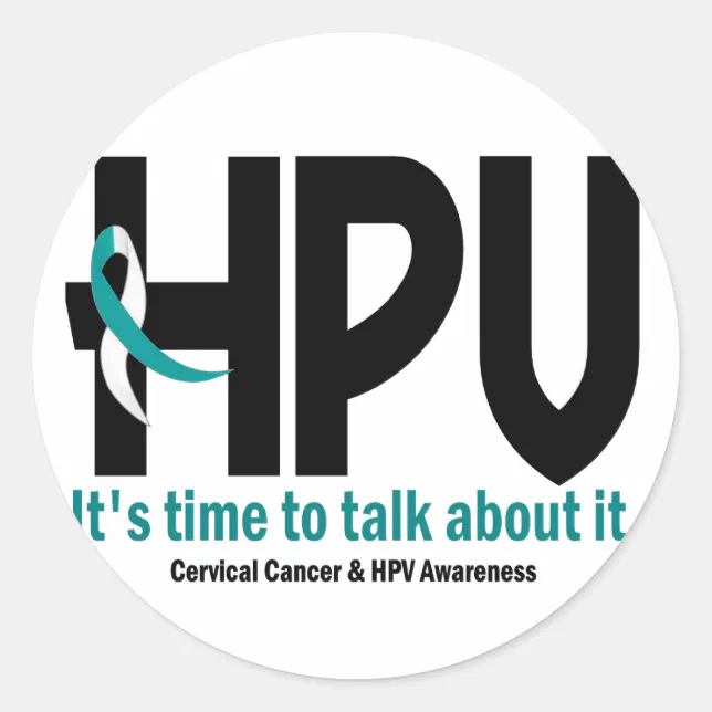 HPV Awareness 1 Classic Round Sticker | Zazzle