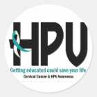 HPV Awareness 1 Classic Round Sticker | Zazzle.com