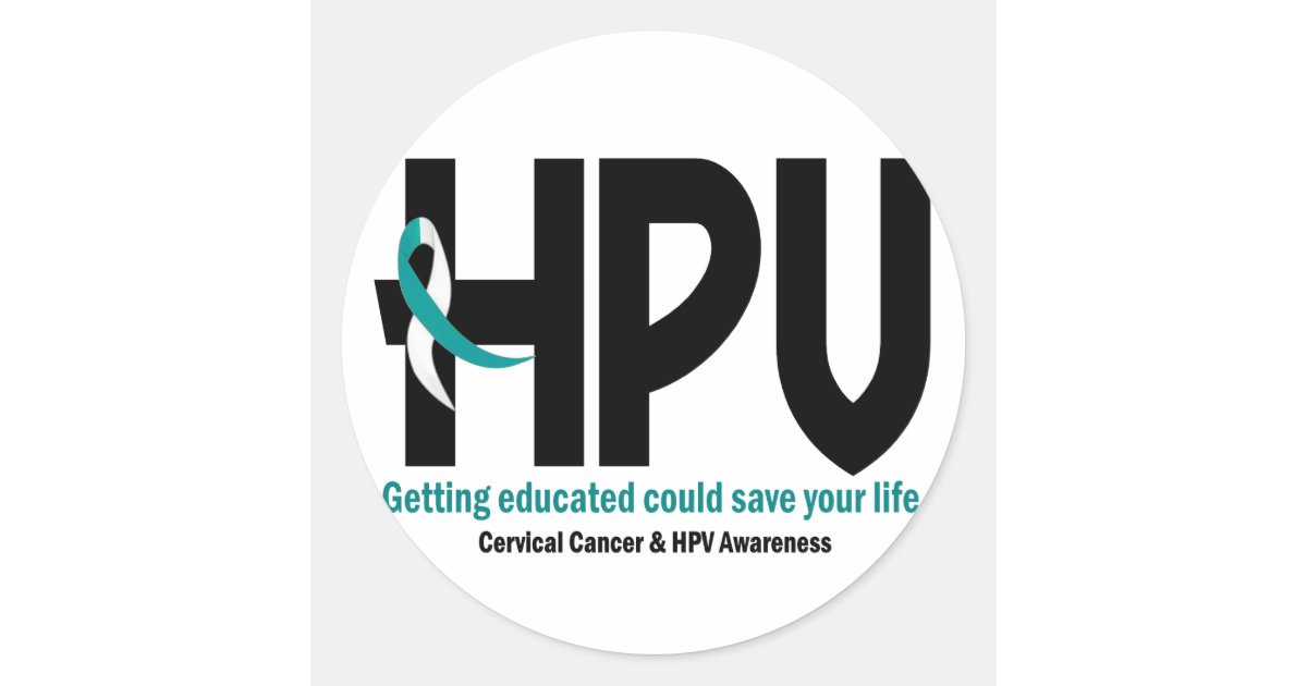 HPV Awareness 2 Classic Round Sticker | Zazzle