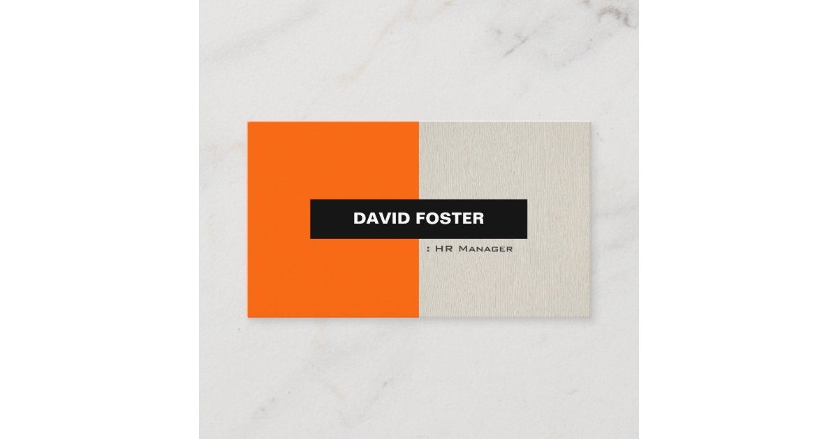 HR Manager - Simple Elegant Stylish Business Card | Zazzle