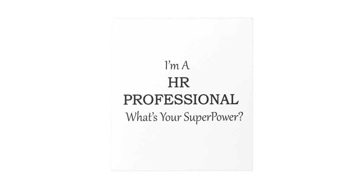 HR Professional Notepad | Zazzle