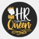 HR Queen Human Resources Manager Women Classic Round Sticker | Zazzle
