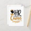 HR Queen Human Resources Women Postcard | Zazzle