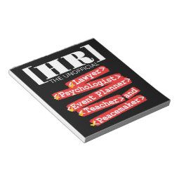 HR Unofficial Funny Human Resources Staff Notepad | Zazzle