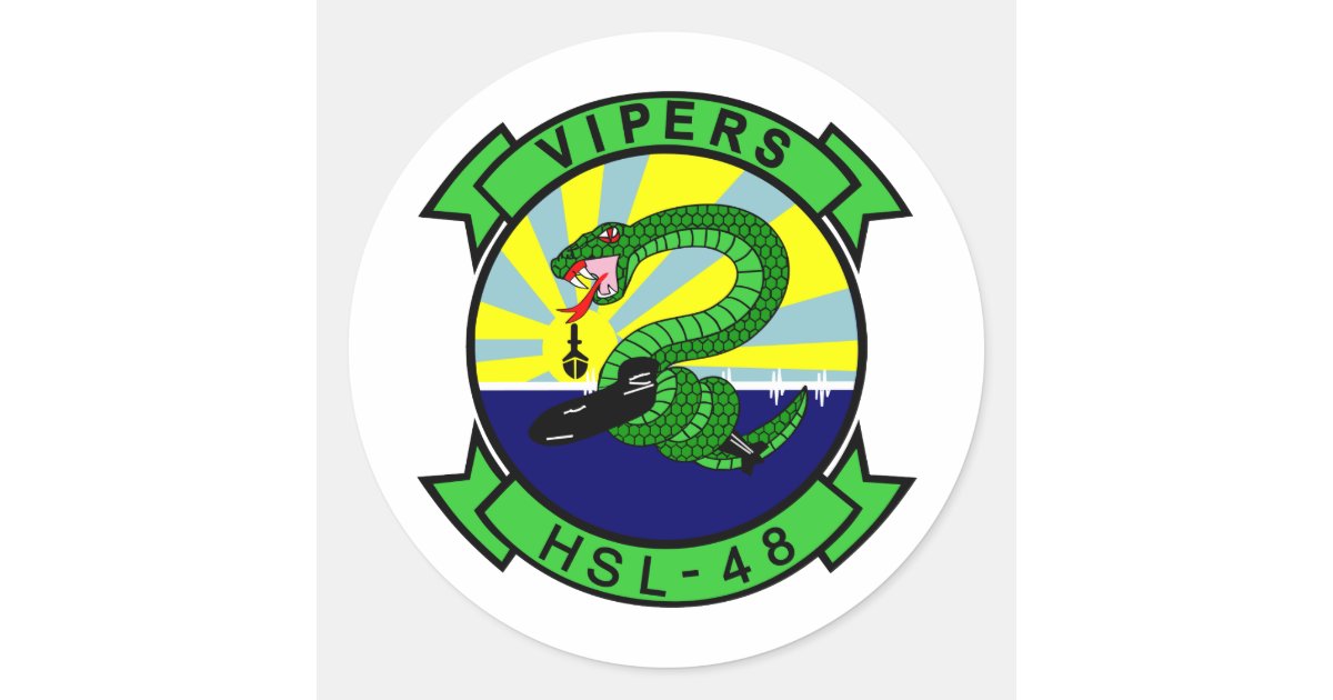 HSL-48 Vipers Classic Round Sticker | Zazzle