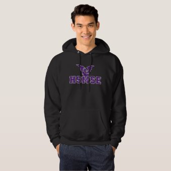 HSMSE Pull-Over hoodie in Black | Zazzle