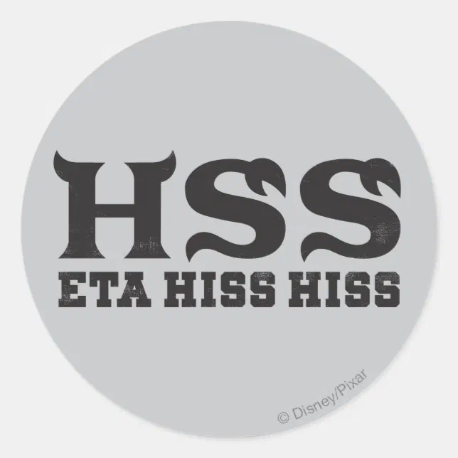HSS - ETA HISS HISS - Logo Classic Round Sticker | Zazzle