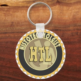 HTL BADGE HISTOTECHNOLOGIST HISTOLOGY TECH KEYCHAIN | Zazzle