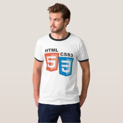 HTML5 CSS3 Logo's T-Shirt | Zazzle