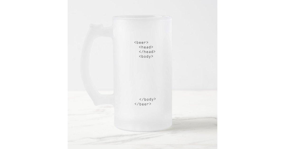 HTML Beer Mug | Zazzle.com