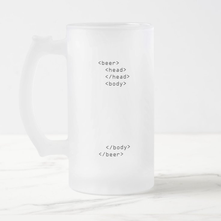 HTML Beer Mug | Zazzle