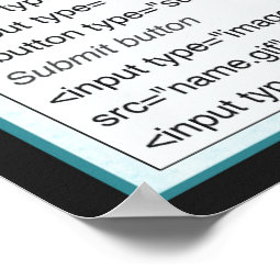 HTML Cheat Sheet Posters | Zazzle