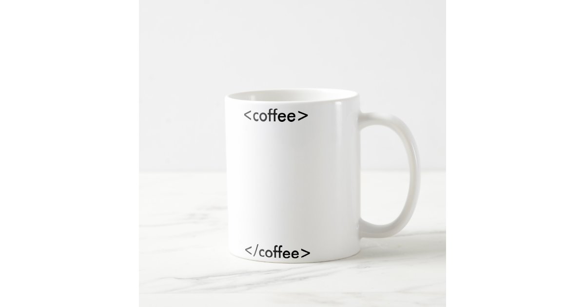 HTML Coffee mug | Zazzle