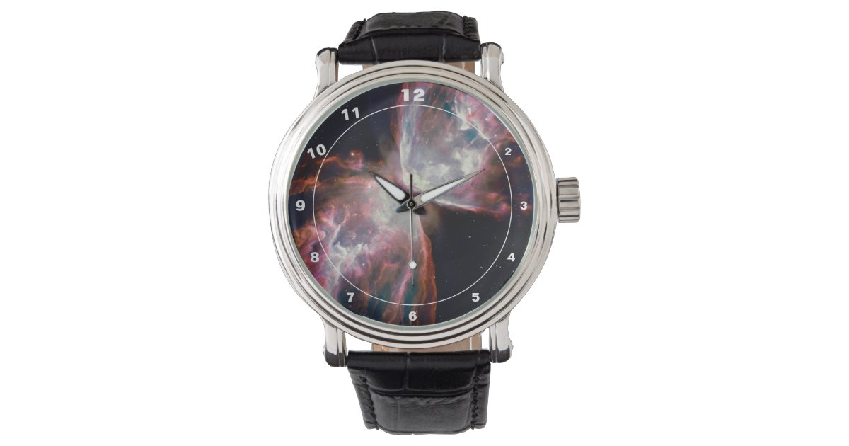 Hubble & Butterfly Nebula - Outer Space (Watch) Watch | Zazzle