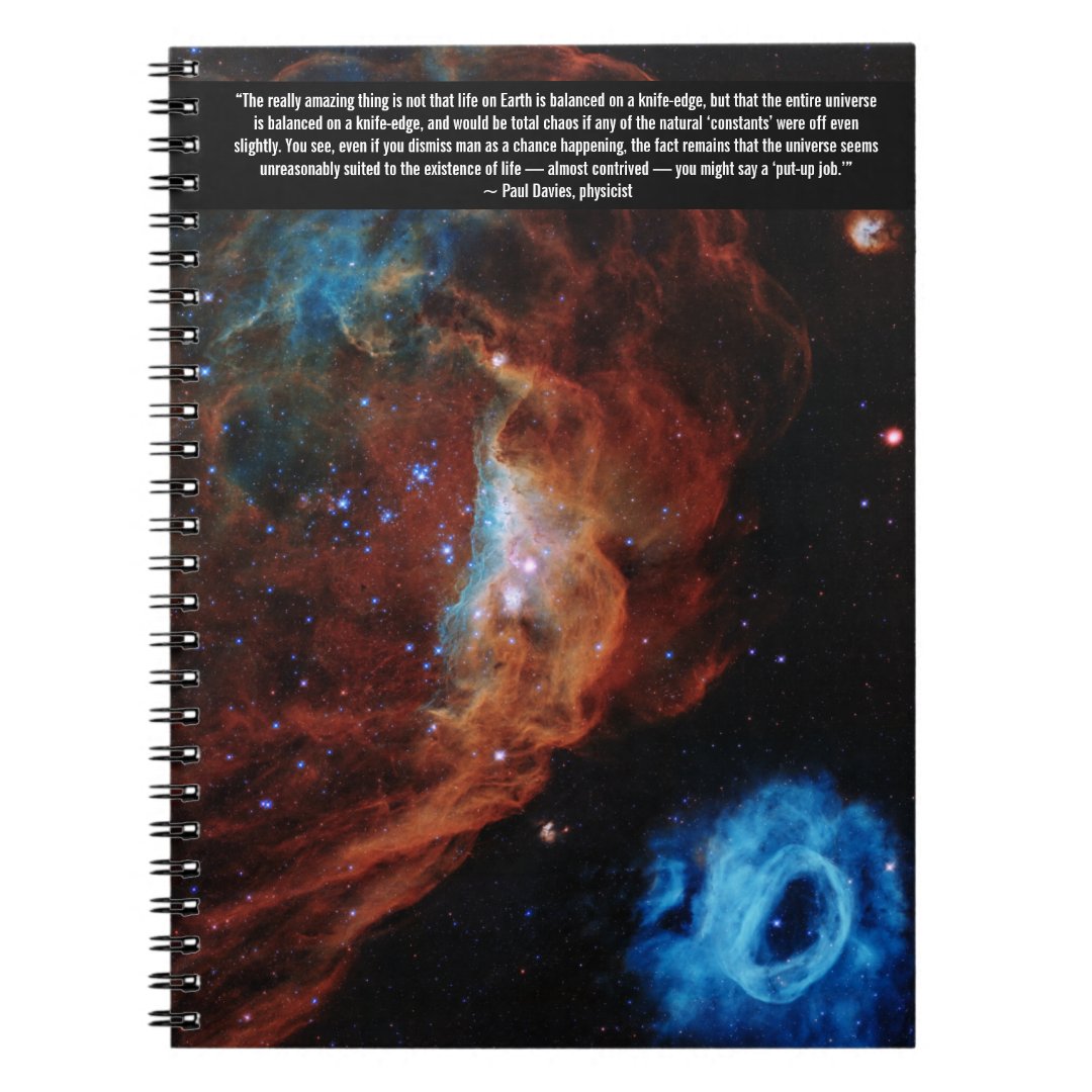Hubble Nebula Scientist Quotation Notebook | Zazzle