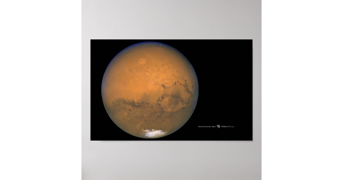 Hubble Photo Of Mars Poster | Zazzle