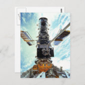 Hubble Space Telescope and astronauts Postcard | Zazzle