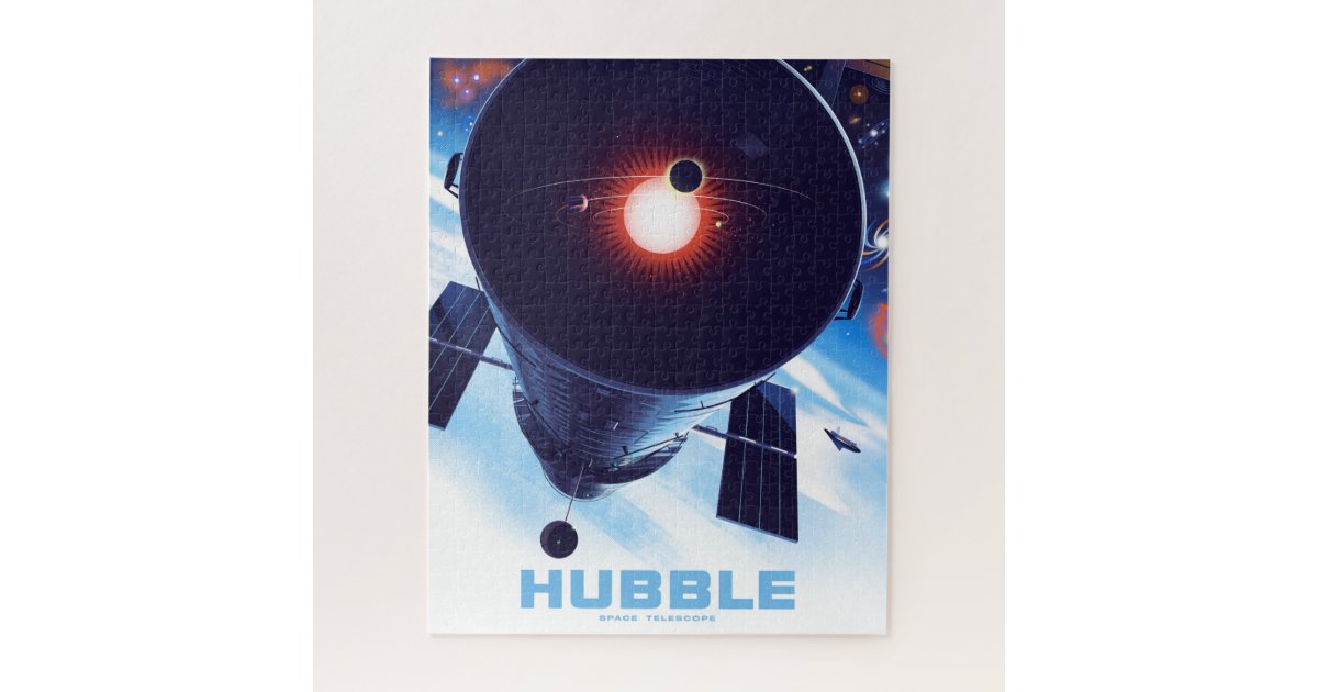 Hubble Space Telescope Poster. Jigsaw Puzzle | Zazzle