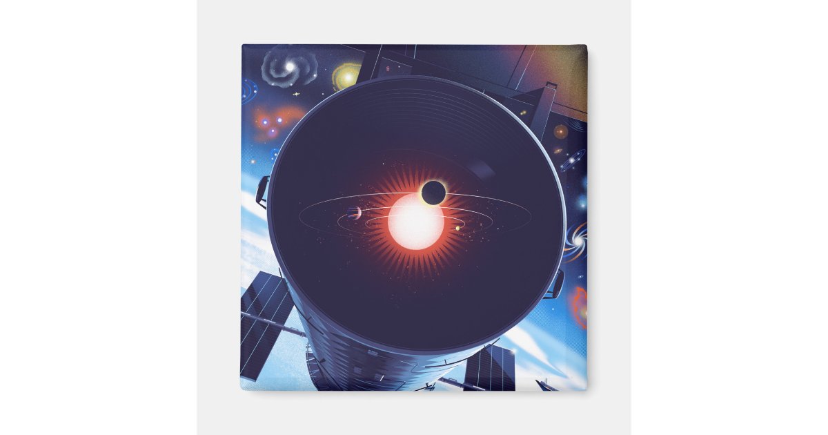 Hubble Space Telescope Poster. Magnet | Zazzle
