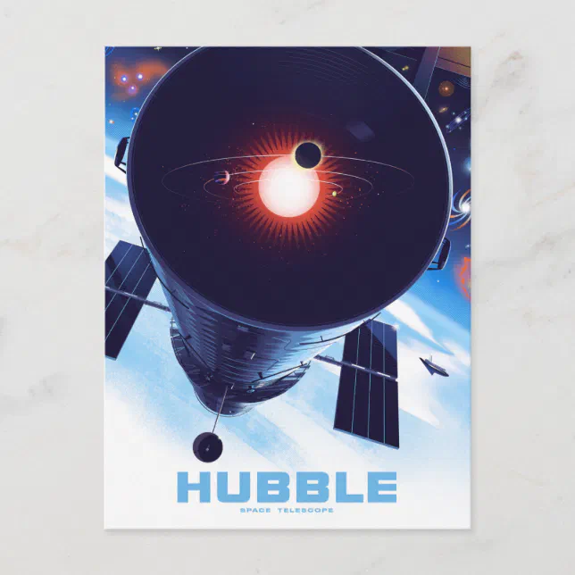 Hubble Space Telescope Poster. Postcard | Zazzle