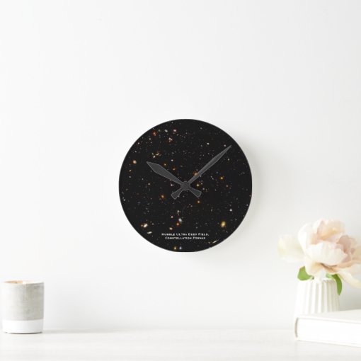 Hubble Telescope Ultra Deep Field Galaxies Photo Round Clock | Zazzle