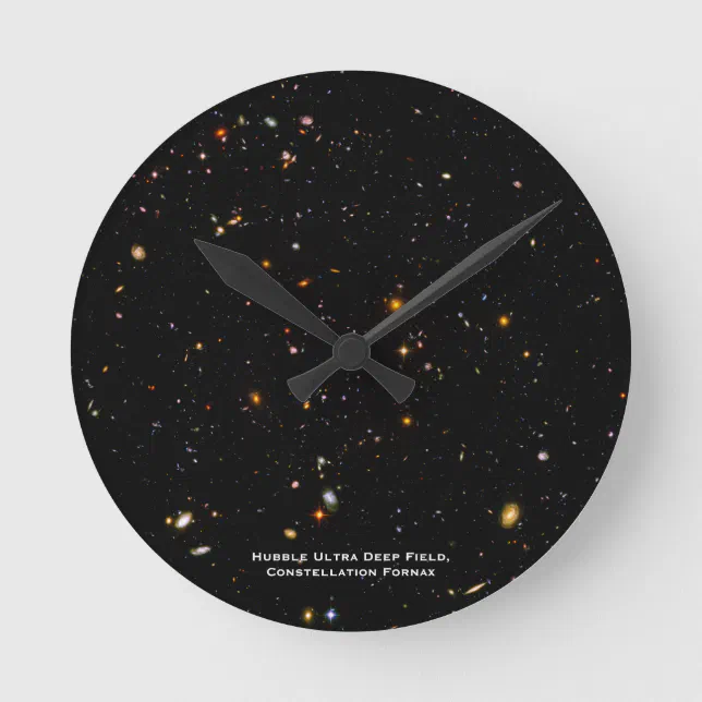 Hubble Telescope Ultra Deep Field Galaxies Photo Round Clock | Zazzle
