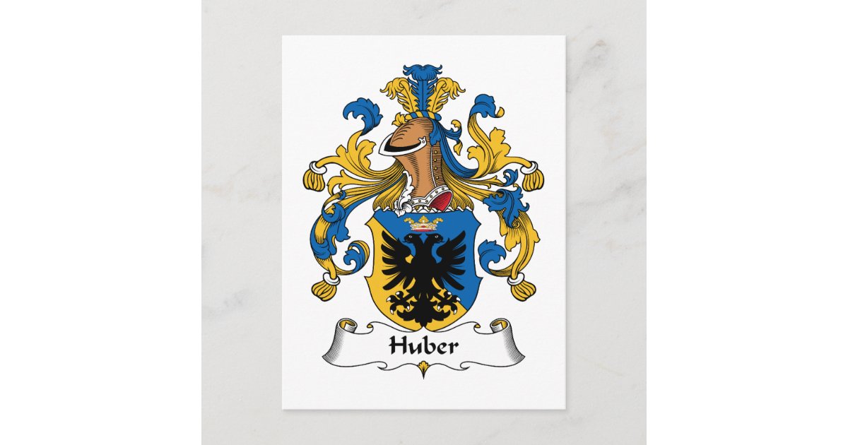 Huber Family Crest Postcard | Zazzle
