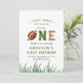 Huddle Up Football 1st Birthday Party Invitation | Zazzle