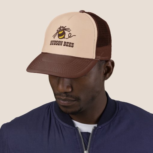 Hudson Bees Baseball Cap (Brown) | Zazzle