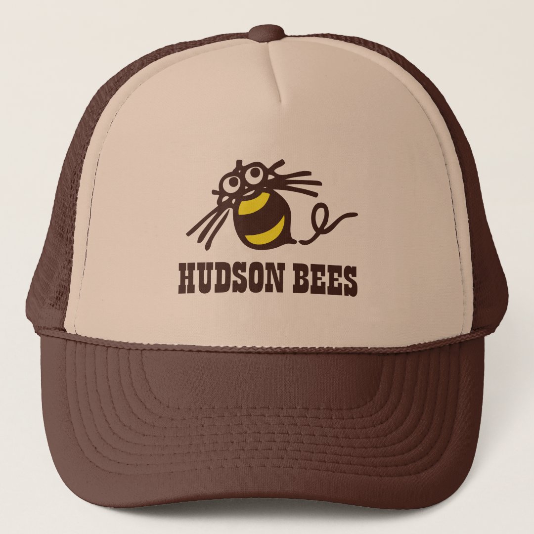Hudson Bees Baseball Cap (Brown) | Zazzle
