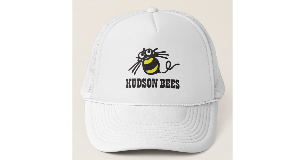 Hudson Bees Baseball Cap (White) | Zazzle
