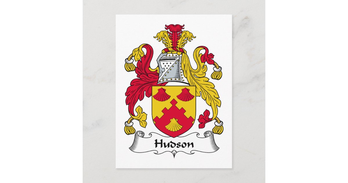 Hudson Family Crest Postcard | Zazzle