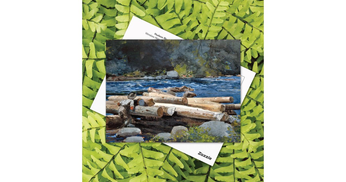 Hudson River Adirondacks Winslow Homer Postcard | Zazzle