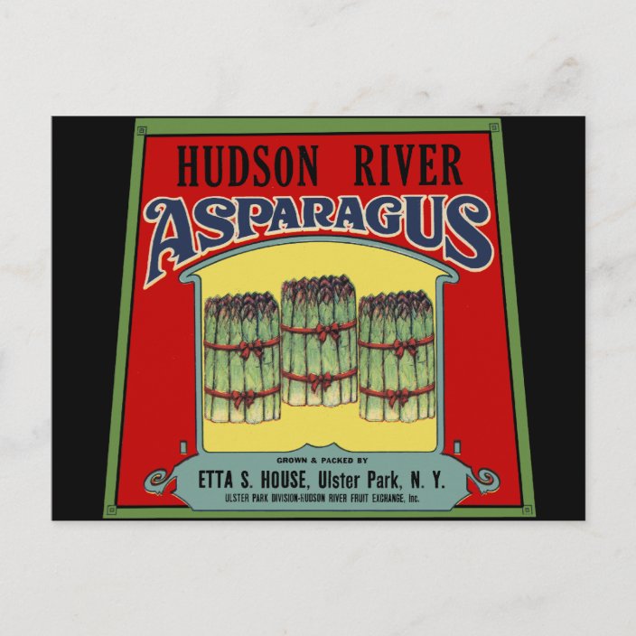 Hudson River Asparagus Label Postcard | Zazzle.com