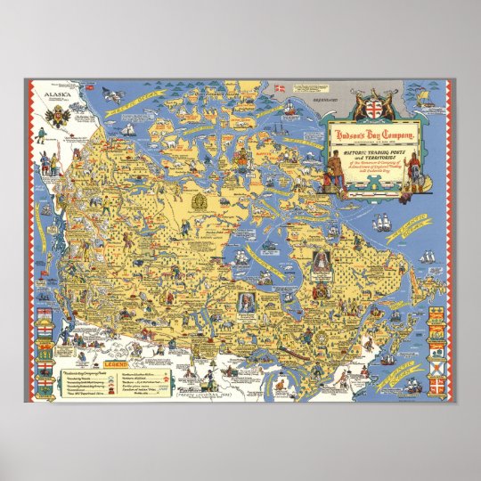 Hudson's Bay Company - Map of Canada Poster | Zazzle.com
