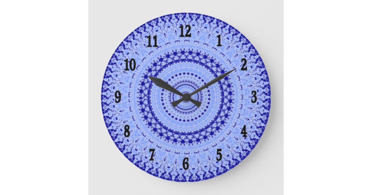 Hues of Blue Country Kitchen Wall Clock | Zazzle