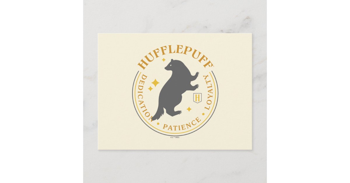 HUFFLEPUFF™ Badger House Pride Badge Postcard | Zazzle
