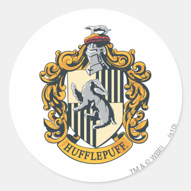 Hufflepuff Crest Classic Round Sticker | Zazzle