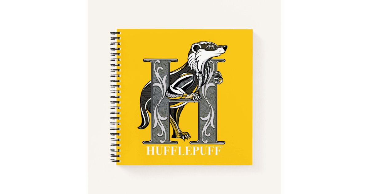 HUFFLEPUFF™ Crosshatched Emblem Notebook | Zazzle