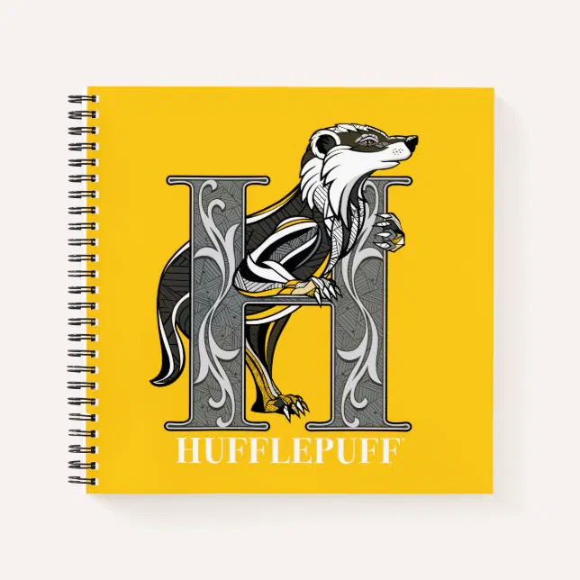 HUFFLEPUFF™ Crosshatched Emblem Notebook | Zazzle