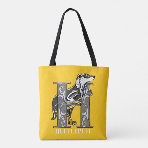HUFFLEPUFF™ Crosshatched Emblem Tote Bag | Zazzle