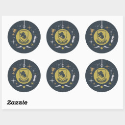 HUFFLEPUFF™ Holiday Bauble Graphic Classic Round Sticker | Zazzle